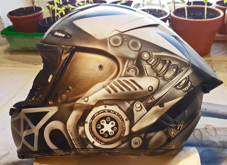 Airbrush Wien Helmdesign, Helmlackierung Motorradhelm, Helmetpaint