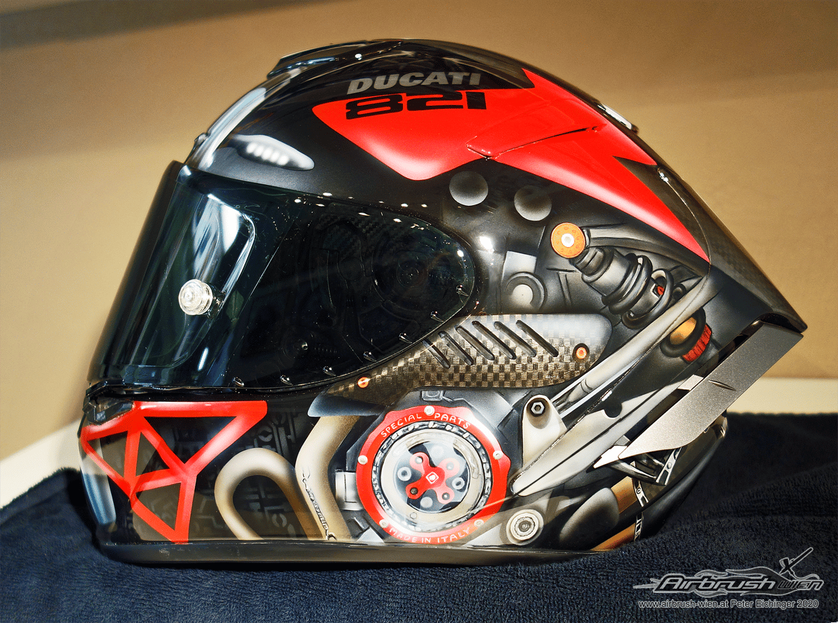 Airbrush Wien Helmdesign, Helmlackierung Motorradhelm, Helmetpaint