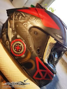 Airbrush Wien Helmdesign, Helmlackierung Motorradhelm, Helmetpaint