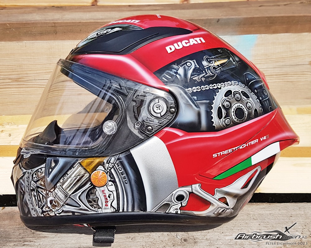 Airbrush Wien Helmdesign, Helmlackierung Motorradhelm, Helmetpaint